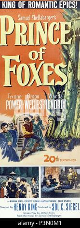 Original Film Title: PRINCE OF FOXES. English Title: PRINCE OF FOXES ...