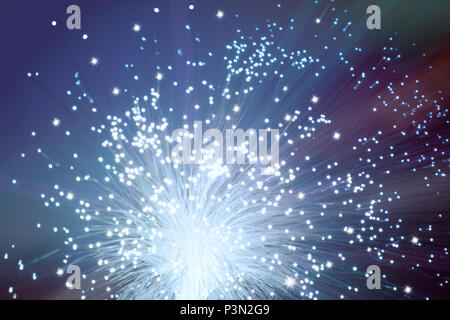 Optical fiber network cable on black background Stock Photo - Alamy