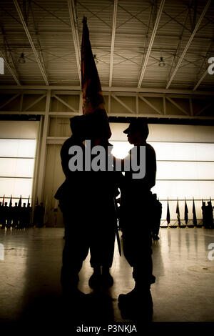 Lt. Col. Quentin Vaughn, right, relinquishes command to Lt. Col ...