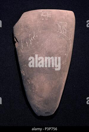 PALETA DE FORMA ESCUTIFORME. NAGADA III 3000 A.C. PROCEDE DE ABU-UMURI ...