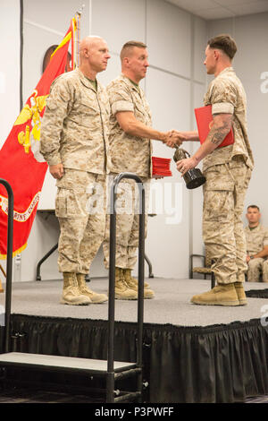 Col. William H. Vivian, commanding officer, 7th Marine Regiment, talks ...