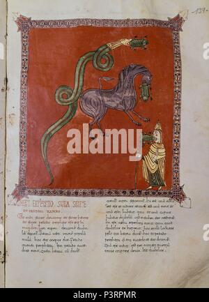 This illustration from the Beatus of Burgo of Osma manuscript, created ...