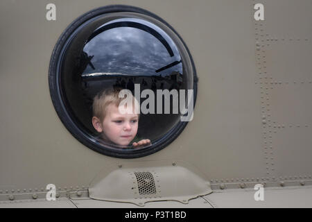 The CH-47D Chinook's bubble windows were a draw for most Arctic Thunder ...