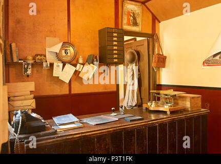 Blaenwaun Post Office at St Fagans Museum of History, Cardiff. autumn ...