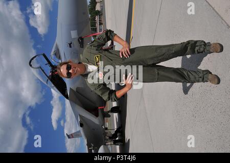 Maj. Ashley Rolfe is the first female fighter pilot for the Air ...