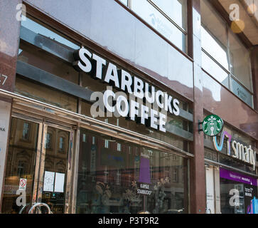 Starbucks Coffee shop in Prague, Czech Republic, Europe Stock Photo - Alamy