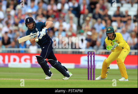 England's Jonny Bairstow in action during the One Day International match at Trent Bridge ...