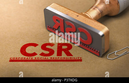 csr corporate social responsibility concept big text with people for ...