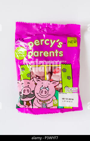 Packet of percy's parents percy pig sweets opened with contents spilled ...