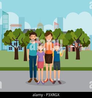 family members outdoors characters Stock Vector Image & Art - Alamy