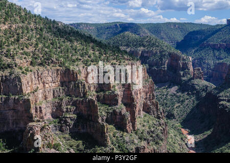 Overlook of the Becker Butte and the Salt River in the Fort Apache ...