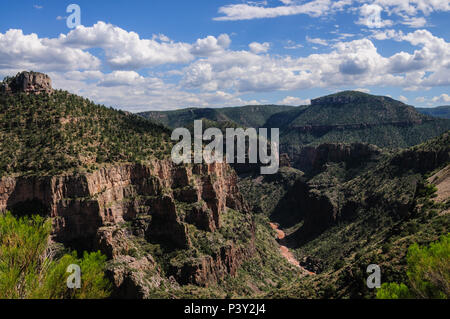 Overlook of the Becker Butte and the Salt River in the Fort Apache ...