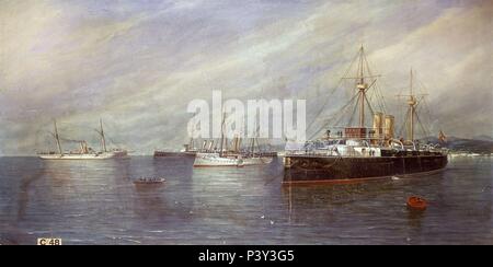 Battleship cruiser 'Infanta Maria Teresa' Stock Photo - Alamy