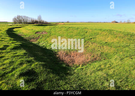 Stonea Camp, an Iron Age multivallate hill fort, Stonea near March town ...