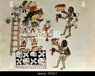 HUITZILOPOCHTLI: Aztec God of war, sun & human sacrifice. MALLET Stock ...
