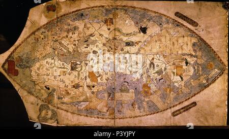 World Map by Paolo dal Pozzo Toscanelli shows lands of the Eastern ...