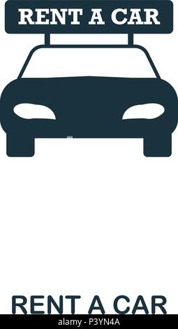 Rent car vector icon - car rental symbol black Stock Vector Art ...