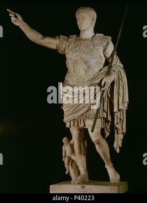 AUGUSTO, CESAR OCTAVIO. EMPERADOR ROMANO . 63 AC - 14 DC. CABEZA DE ...