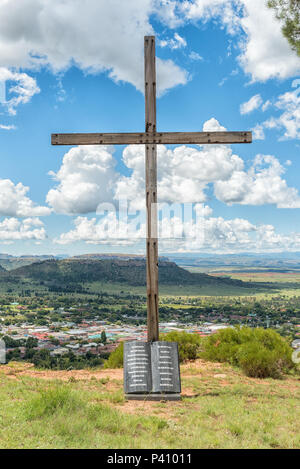 Aerial view of the landscape to the south of Ficksburg in the Free ...