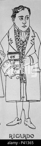 DAVID RICARDO (1772-1823) British political economist about 1820 Stock ...