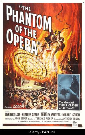 THE PHANTOM OF THE OPERA, 1962. Original Hammer Film studios movie ...