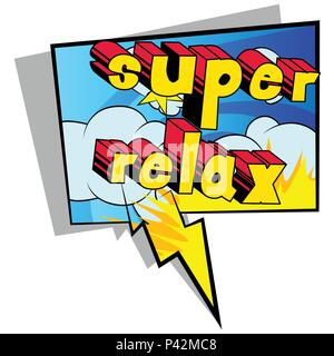 Super Relax - Comic book word on abstract background Stock Vector Image ...