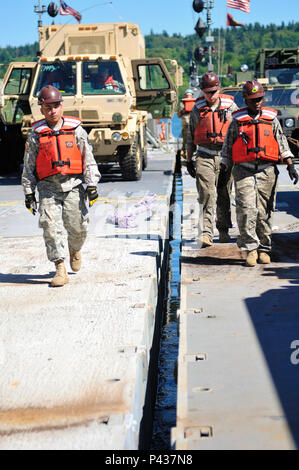 Soldiers assigned to 331st Modular Causeway Company, 11th ...