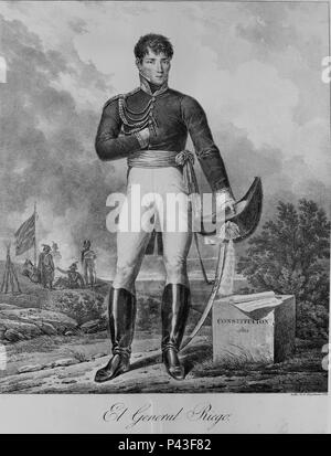 Rafael del Riego (1785-1823). Spanish military and politician. Accused ...