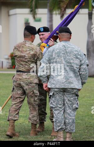 Brig. Gen. Stephen Curda receives the command colors from Gen. Vincent ...