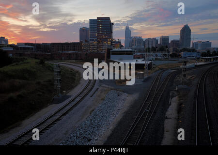 Downtown Raleigh from the Boylan Bridge in Raleigh, North Carolina ...