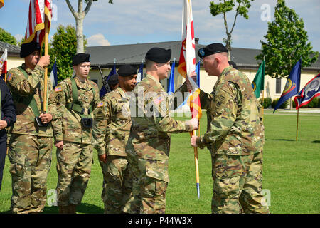 Lt. Col. Brett M. Medlin, incoming commander U.S. Army Africa’s Headquarters and Headquarters ...