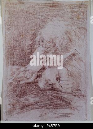 Francisco de Goya y Lucientes / 'Saturn devouting his sons'. 1797 ...