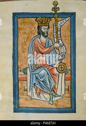Alfonso VI of Leon (1040-1109). King of Leon (1065-1070) and king of ...