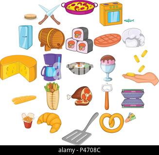 Kitchen appliances to prepare food and bakery drawing in graphic style ...