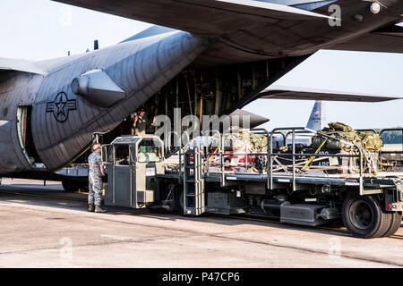 A 189th Logistics Readiness Squadron K-loader brings training loads to ...
