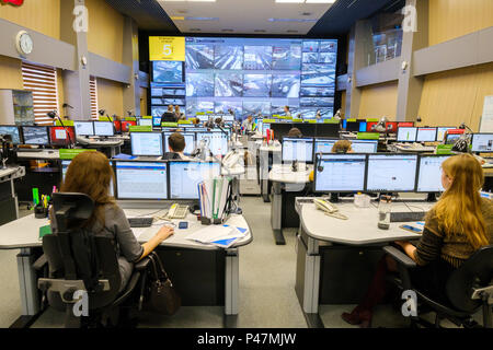 Operators work in road traffic control center Stock Photo - Alamy