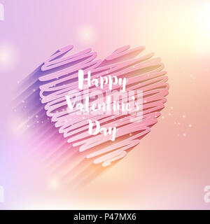 Decorative Valentine's Day background with scribble heart design Stock ...