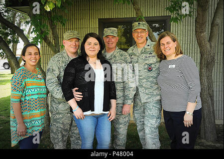 U.S. Air Force Col. Amy Meier, 355th Wing acting deputy commander, sits ...