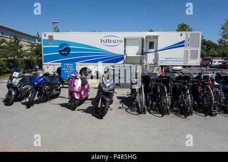 An InHealth Mobile MRI Scanner outside Queen Mary's Hospital in SW ...