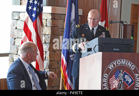 Maj. Gen. Luke Reiner, Wyoming adjutant general, presented awards for ...