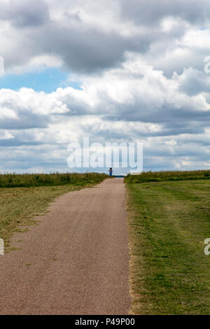 Gillingham Great Lines Heritage Park, Paths cross the green space ...