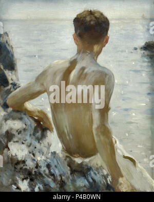 Henry Scott Tuke - Beach Study Stock Photo - Alamy