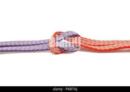 Two ropes tied together in a knot Stock Photo - Alamy