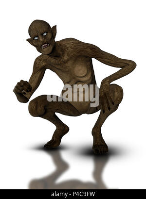 3D render of a crouching demonic creature Stock Photo - Alamy