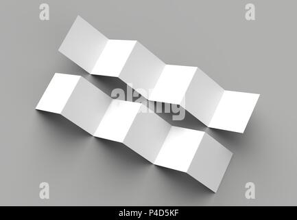 12 page leaflet, 6 panel accordion fold - Z fold square brochure mock ...
