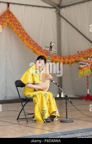 Chinese Pipa player Stock Photo - Alamy