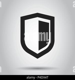 Shield protect icon. Vector illustration on isolated transparent ...