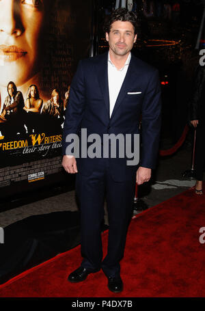 Patrick Dempsey arriving at the FREEDOM WRITER Premiere at the Westwood ...