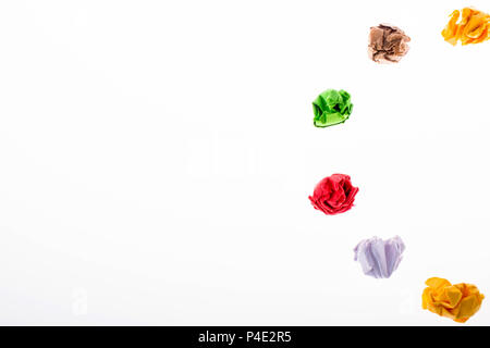 Colorful crumpled paper form a half circle shape Stock Photo - Alamy