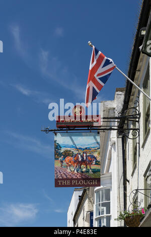 The High Street of the market town of Towcester, Northamptonshire, UK ...